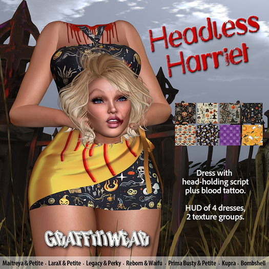 Second Life Marketplace - Graffitiwear Headless Harriet DEMO